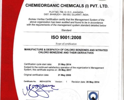Certifications - Chlorobenzenes, Chloroanilines, Dinitrochlorobenzenes ...